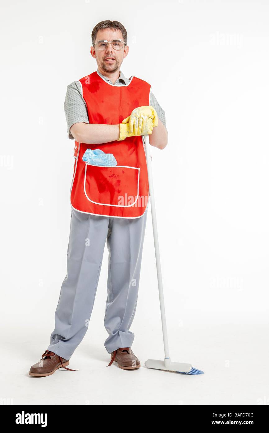 A comedy character with a parody reversing conventional domestic gender ...