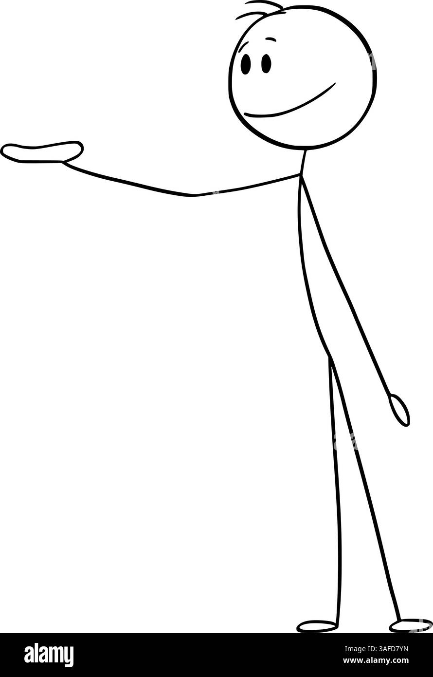 Person with empty outstretched hand or palm showing or offering ...