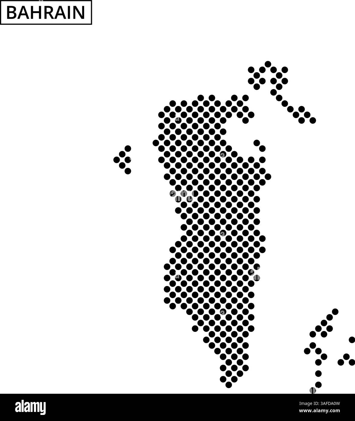 Abstract bahrain island map circle hi-res stock photography and images ...