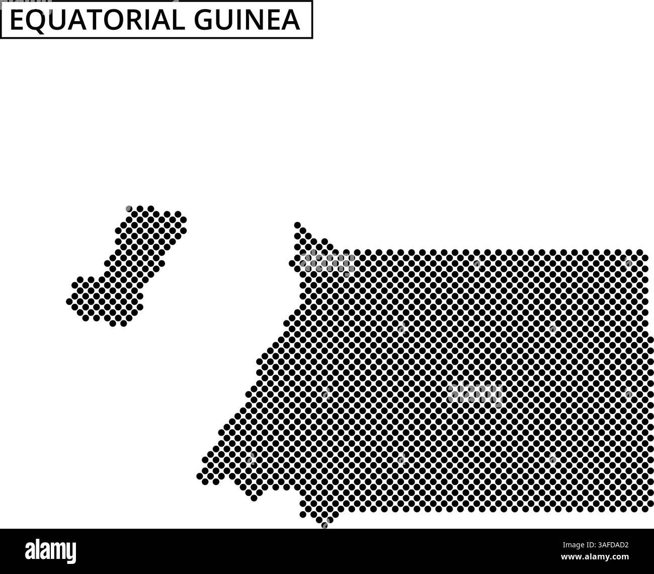 The graphic showcases the outline of Equatorial Guinea, emphasizing its ...