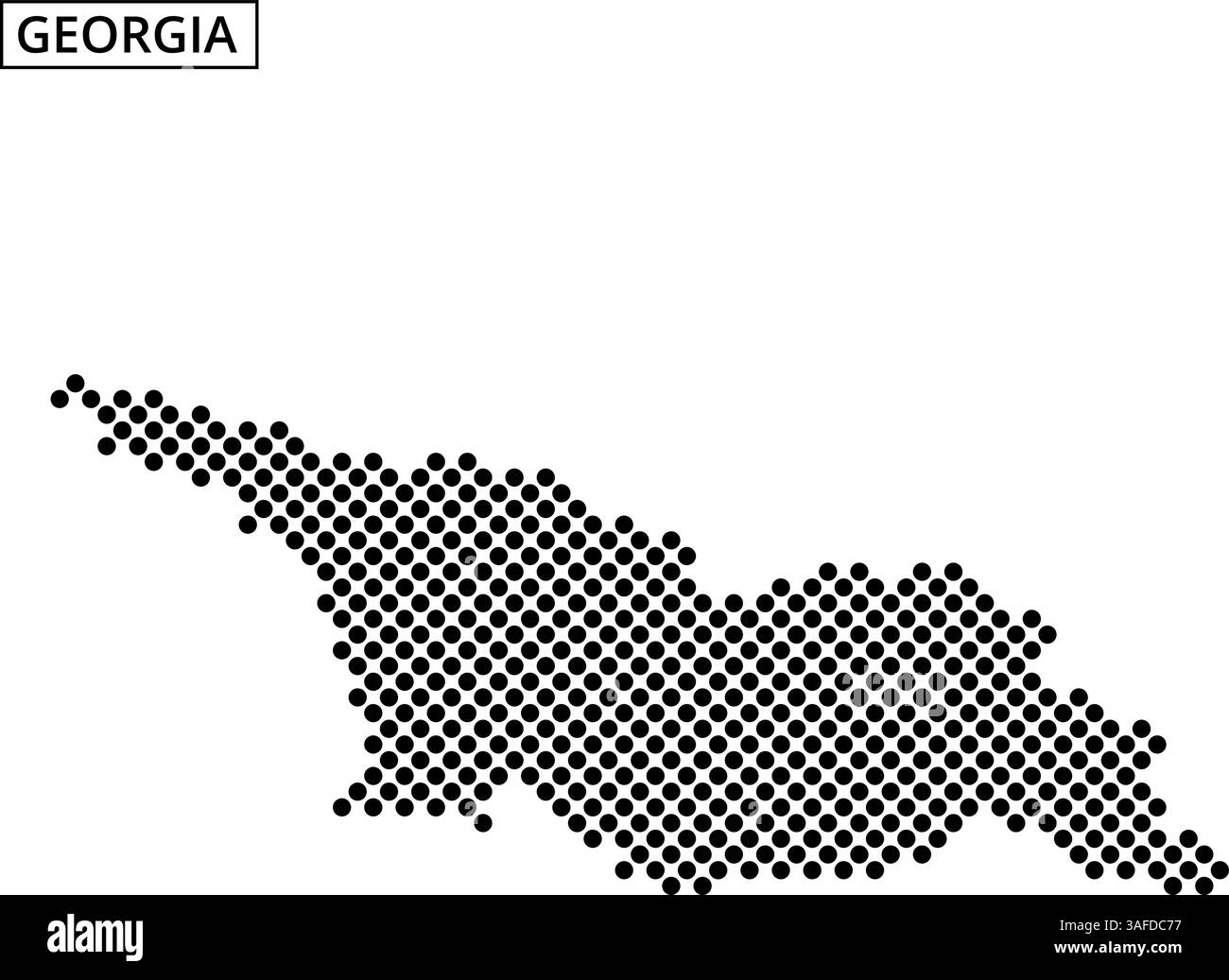 Artistic representation of Georgia's map using dots, showcasing the ...