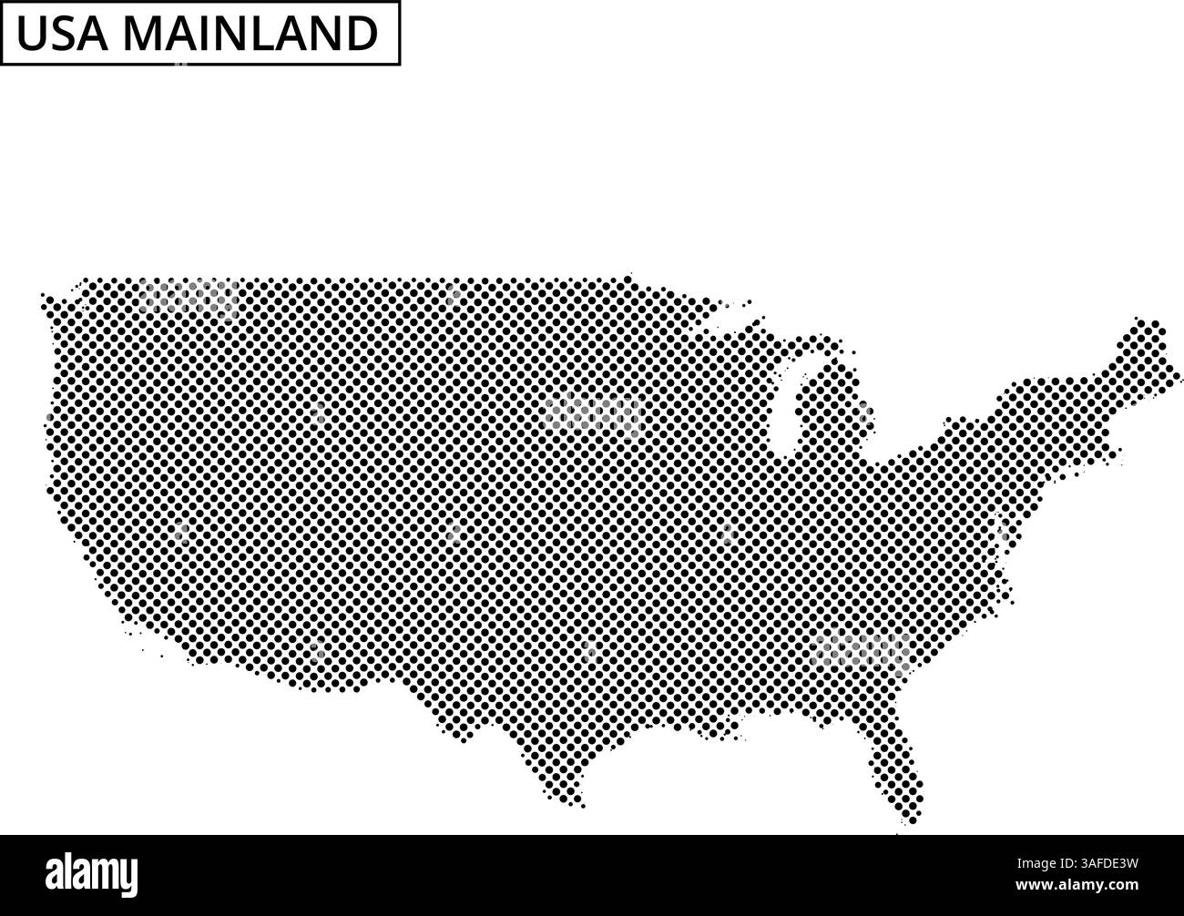 A dot-style illustration outlines the geographical boundaries of the ...