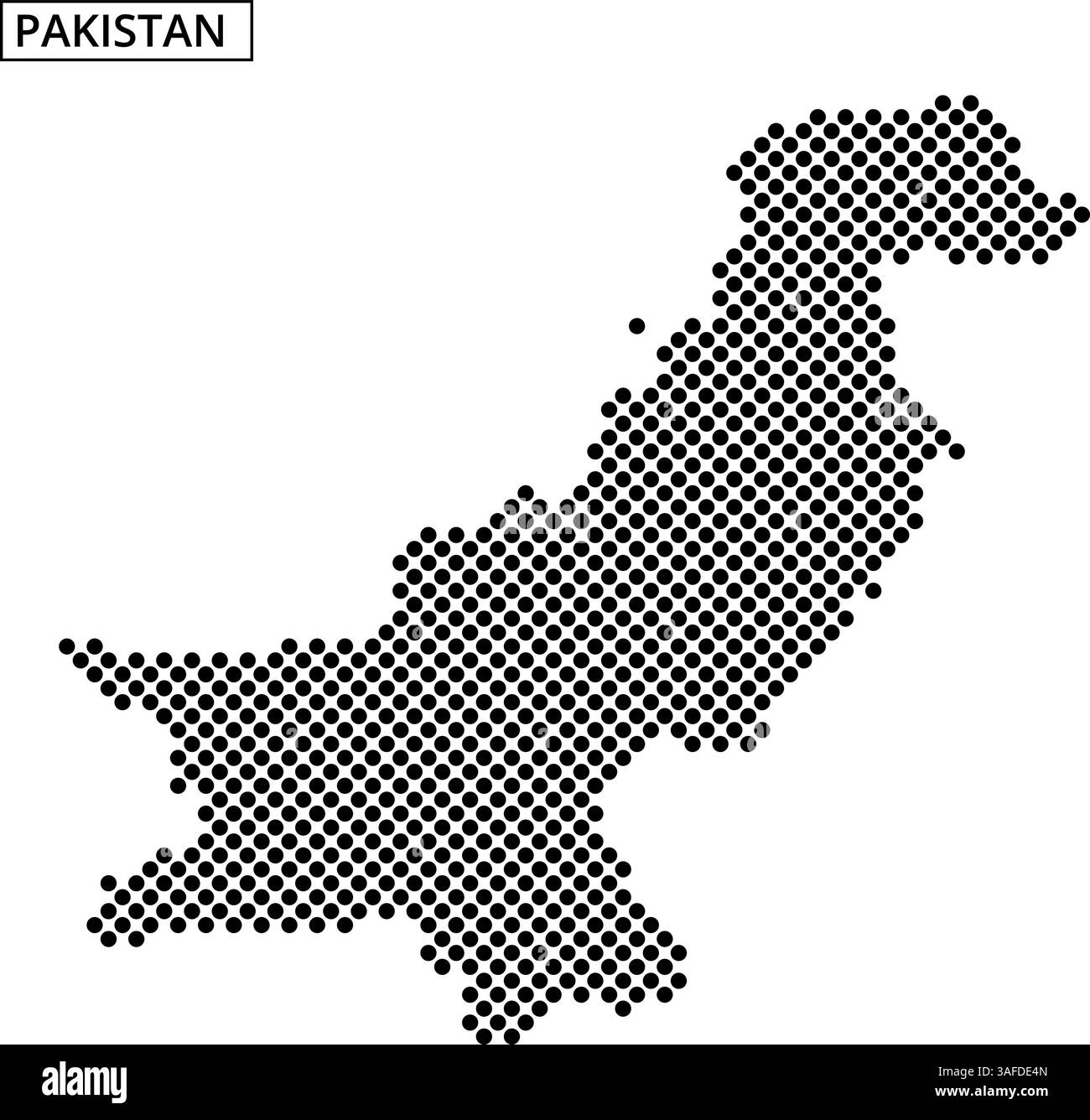 An abstract representation of Pakistan’s outline, emphasizing its ...