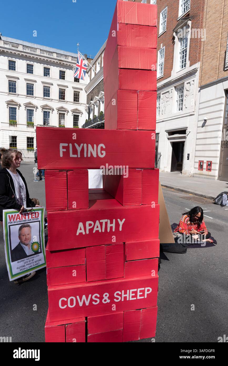 London, UK. 7 April, 2025. Environmental activists from Extinction ...