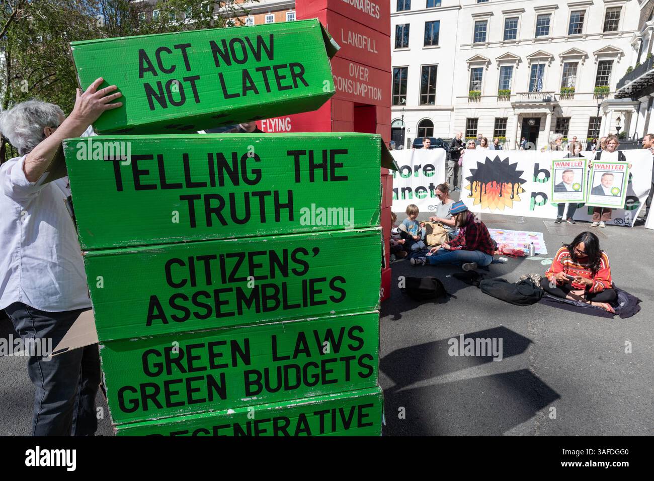 London, UK. 7 April, 2025. Environmental activists from Extinction ...