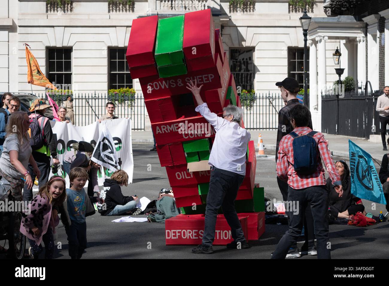 London, UK. 7 April, 2025. Environmental activists from Extinction ...