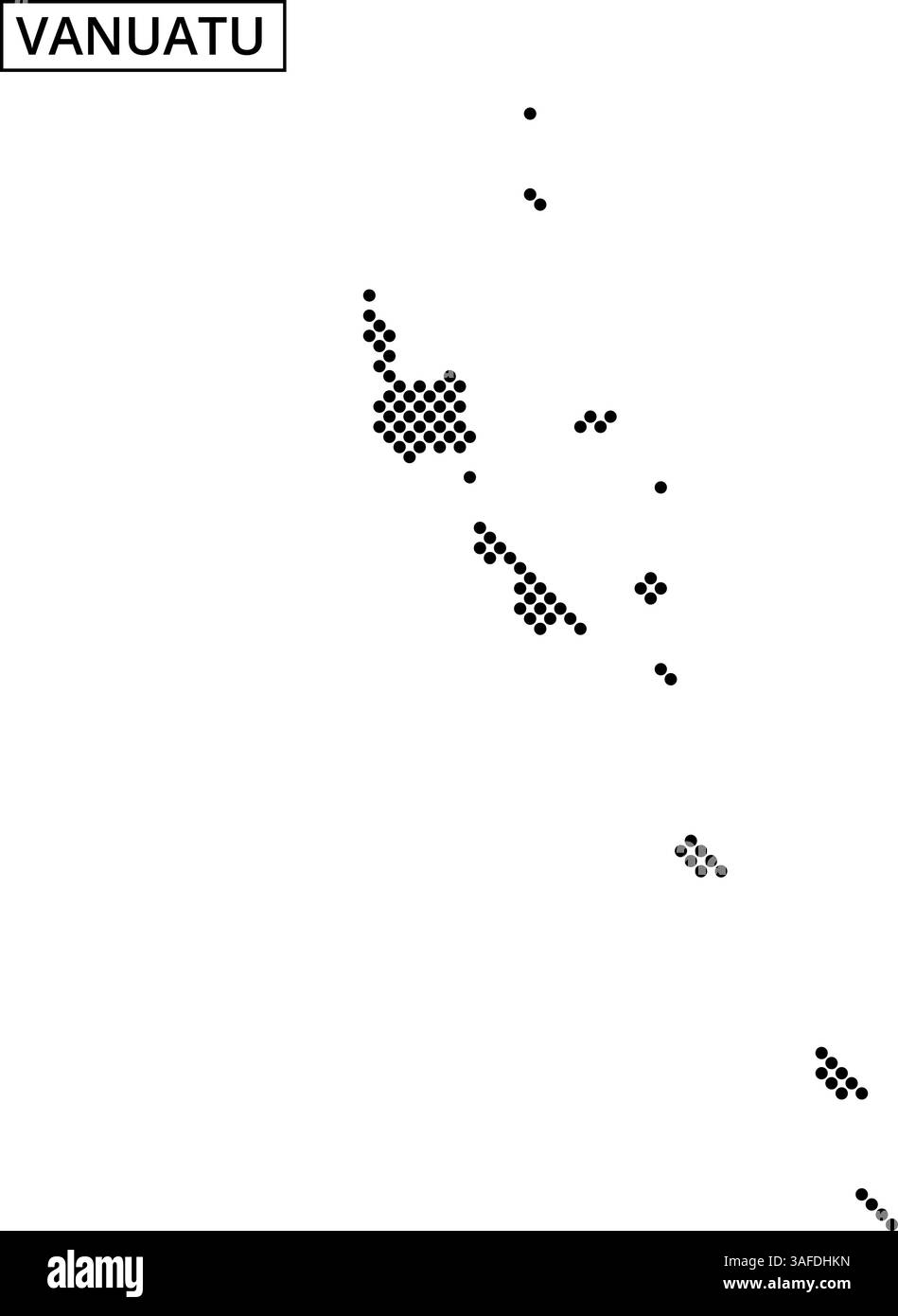 Map outline of Vanuatu highlights its islands and geographical features ...