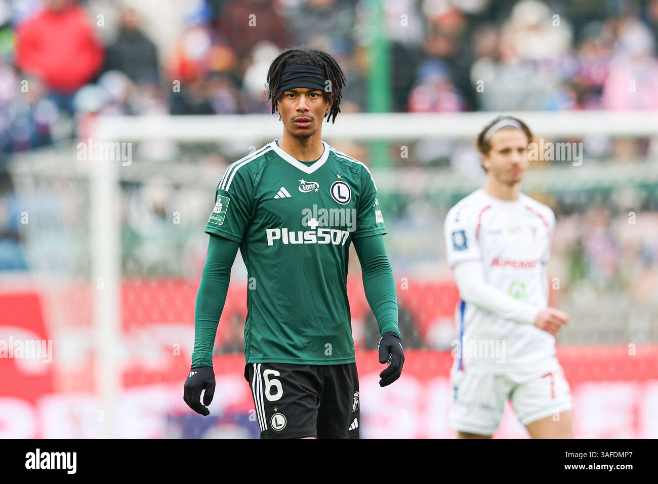 Zabrze, Poland. 06th Apr, 2025. Maxi Oyedele of Legia Warszawa seen ...