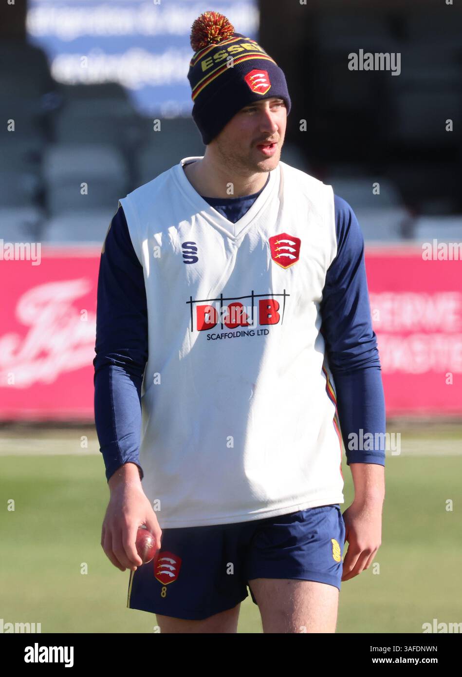 Chelmsford, UK. 07th Apr, 2025. CHELMSFORD, ENGLAND - Essex's Noah ...