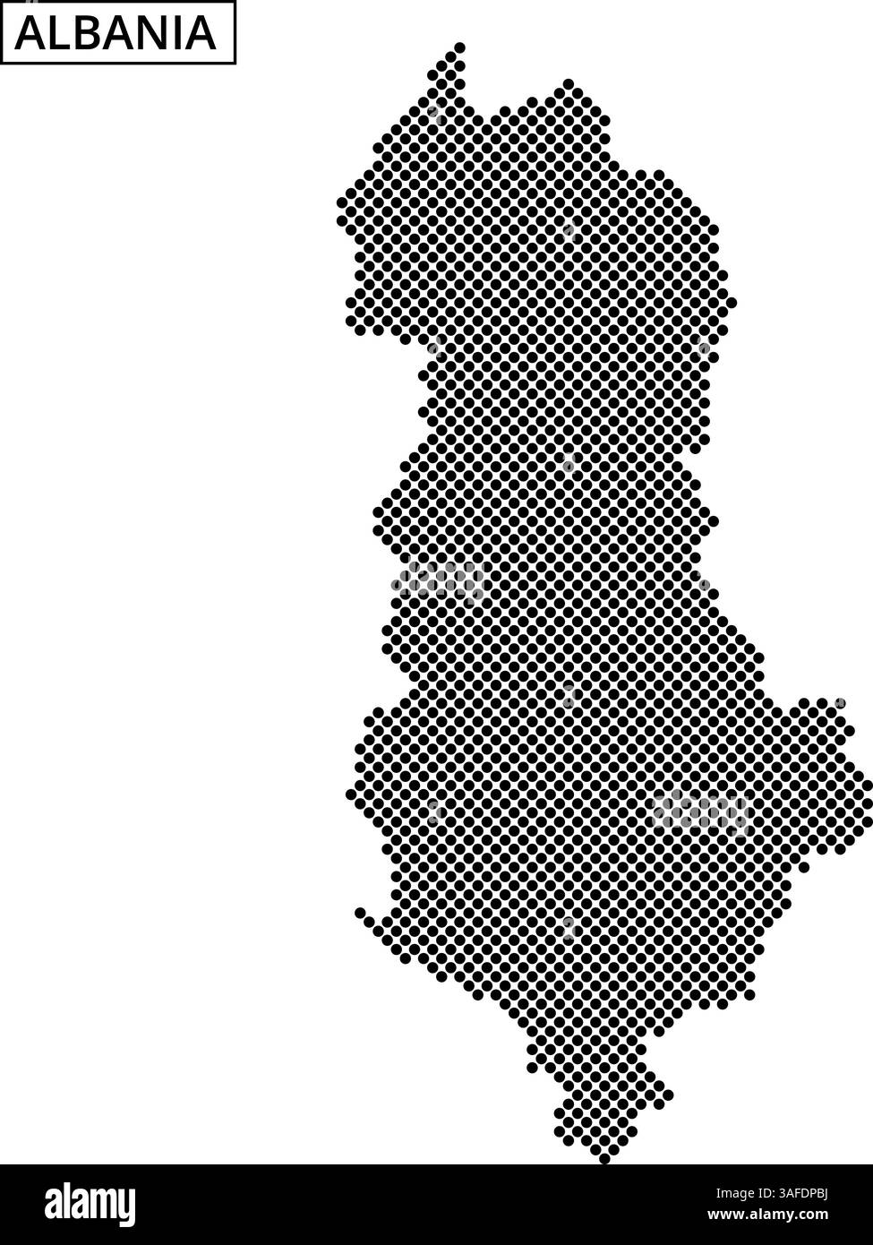 Detailed representation of Albania's geographical layout using a ...