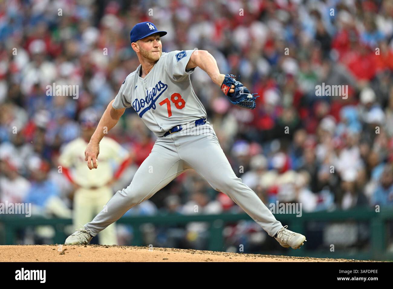 PHILADELPHIA, PA - APRIL 05: Los Angeles Dodgers pitcher Ben Casparius ...