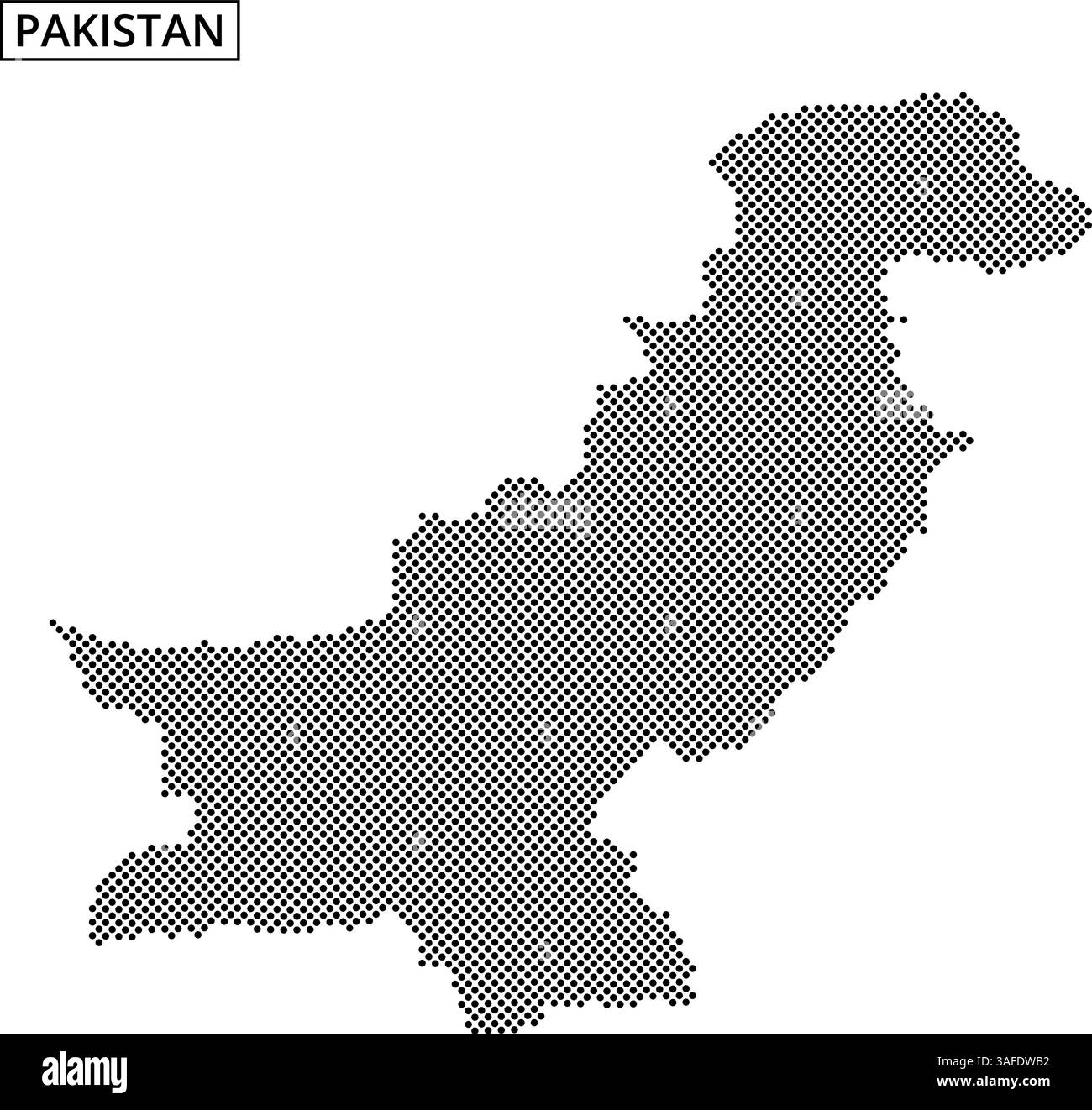 An abstract representation of Pakistan’s outline, emphasizing its ...