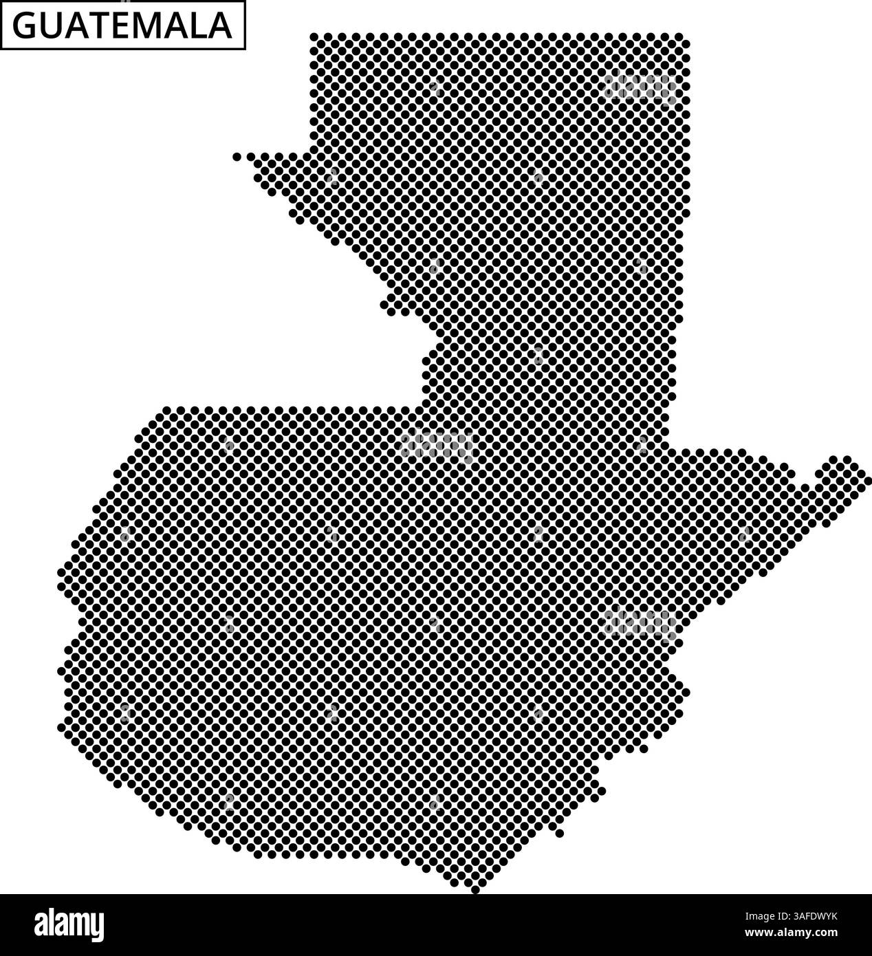 This graphic highlights the shape of Guatemala, depicted with a unique ...