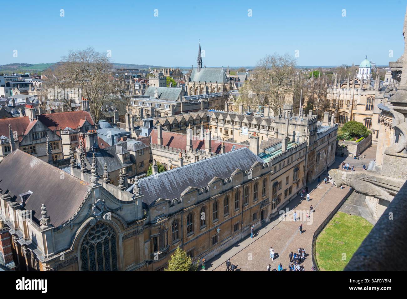 Bird's eye view of Brasenose College, Oxford University, Oxford, United ...