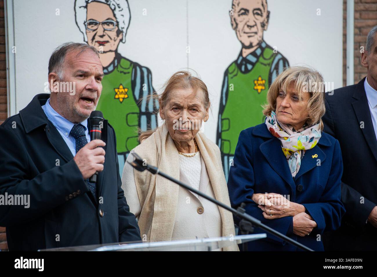 Roma, Italia. 07th Apr, 2025. Inaugurazione del murales “Star of David ...