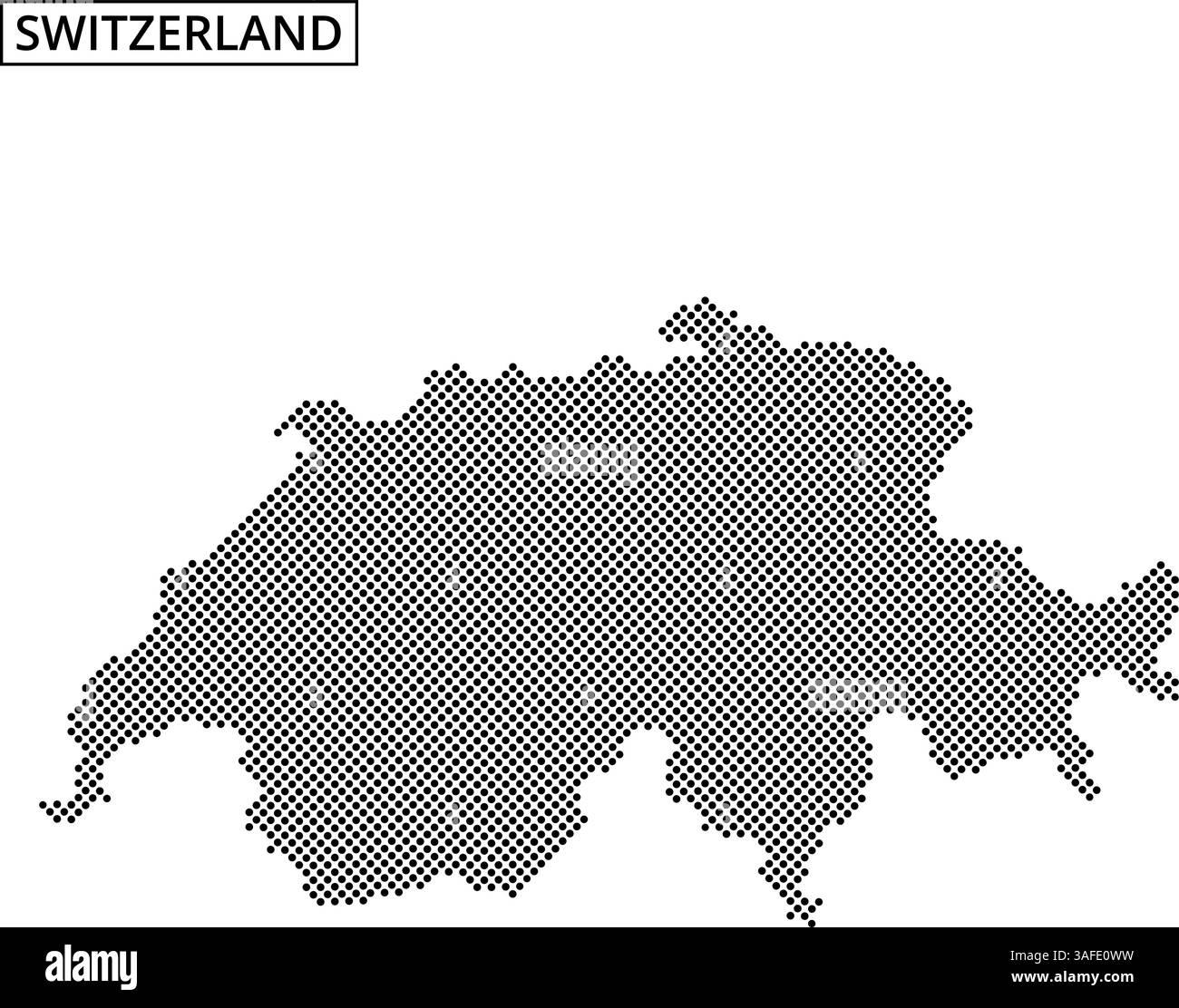 A dotted representation of Switzerland displays the country's ...