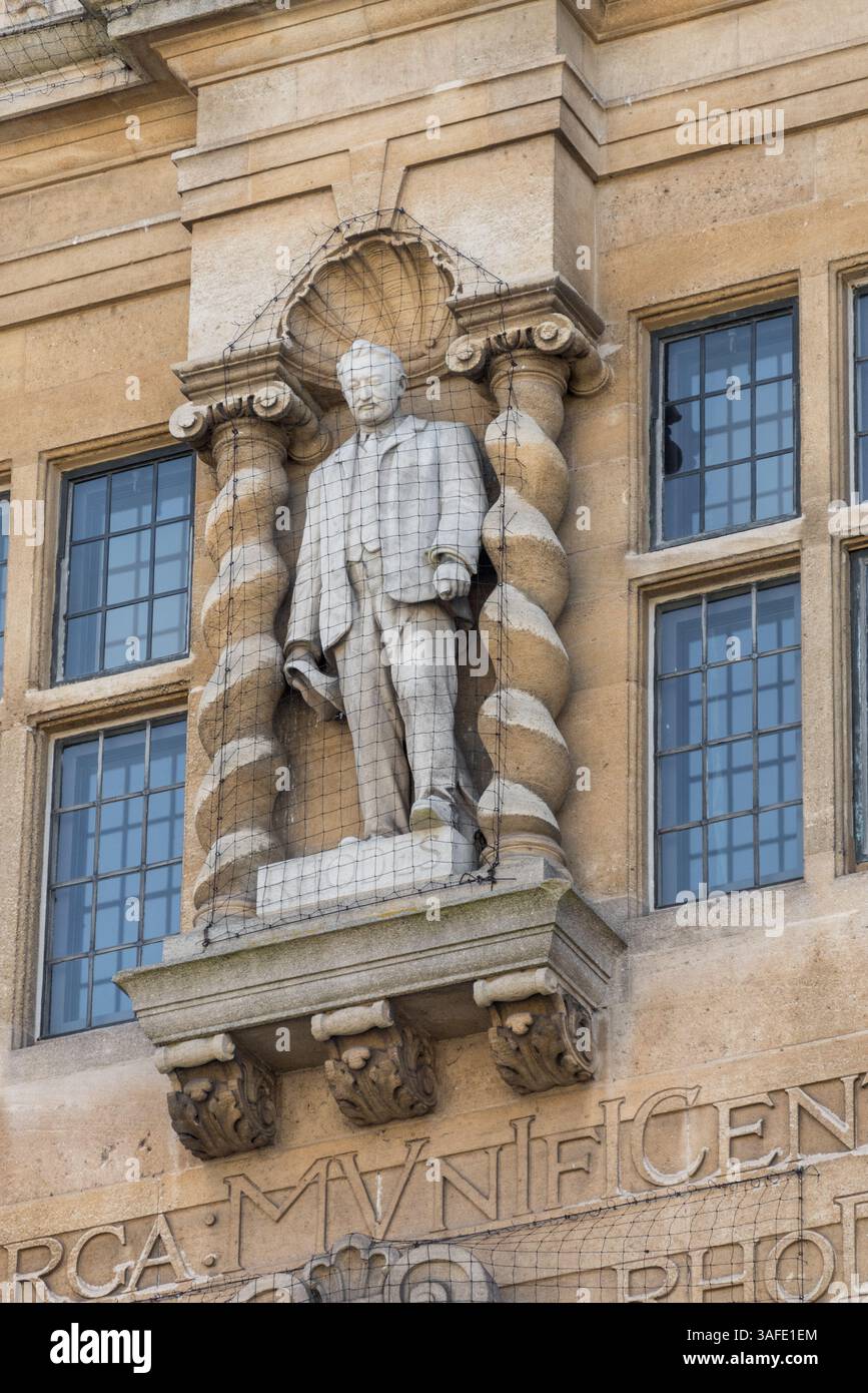 Statue of Cecil Rhodes on Oriel College, Oxford University, Oxford ...