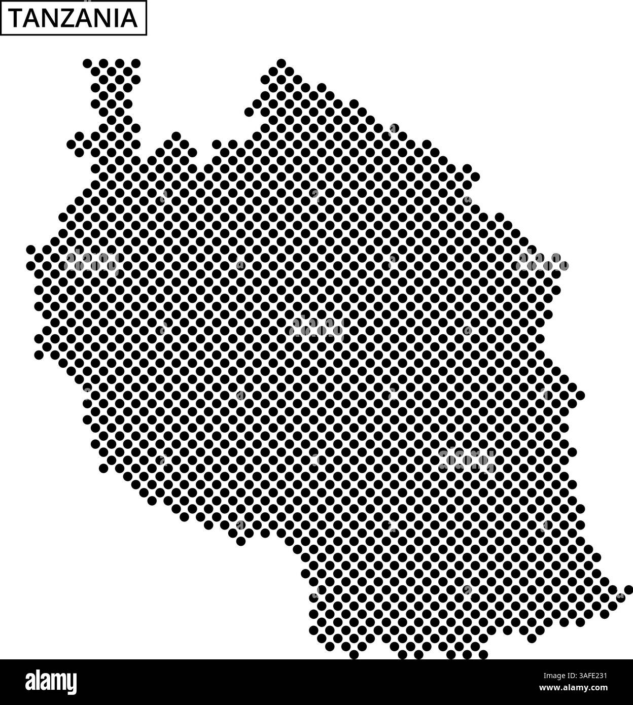 This artwork features a creative dot pattern representing the map of ...