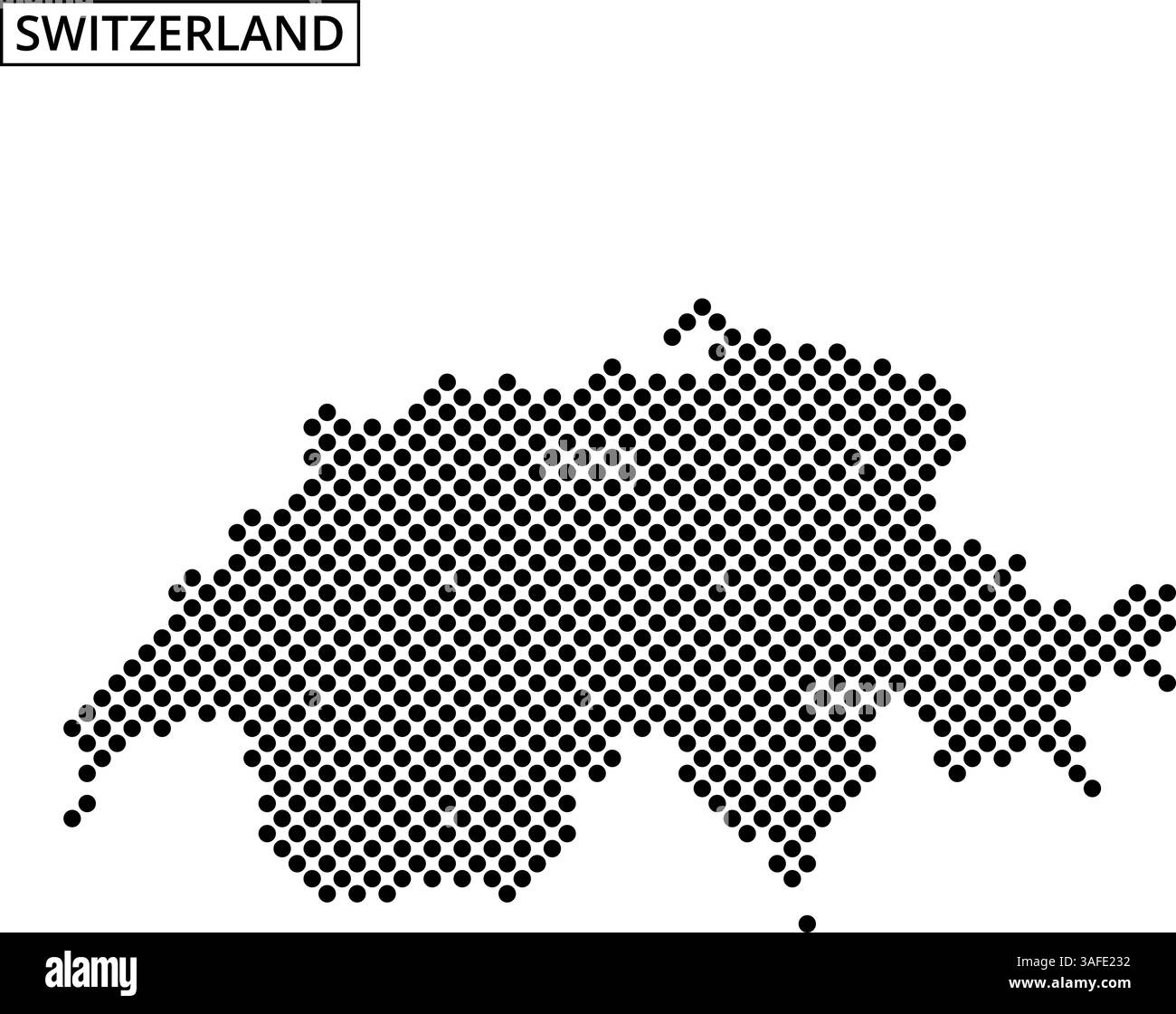 A dotted representation of Switzerland displays the country's ...