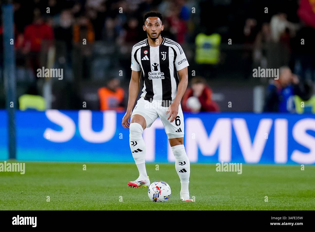 Rome, Italy. 06th Apr, 2025. Lloyd Kelly of Juventus FC during the ...