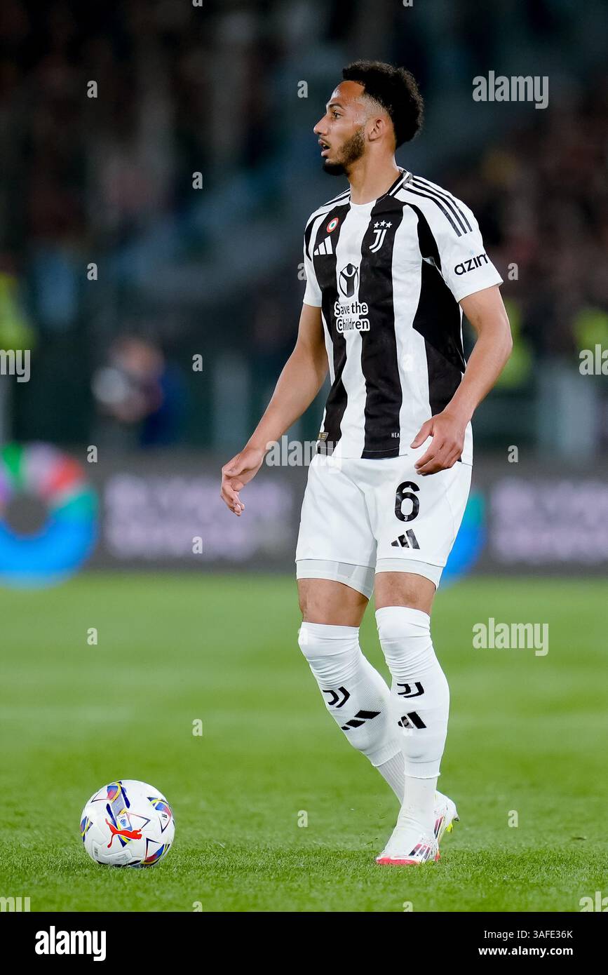 Rome, Italy. 06th Apr, 2025. Lloyd Kelly of Juventus FC during the ...