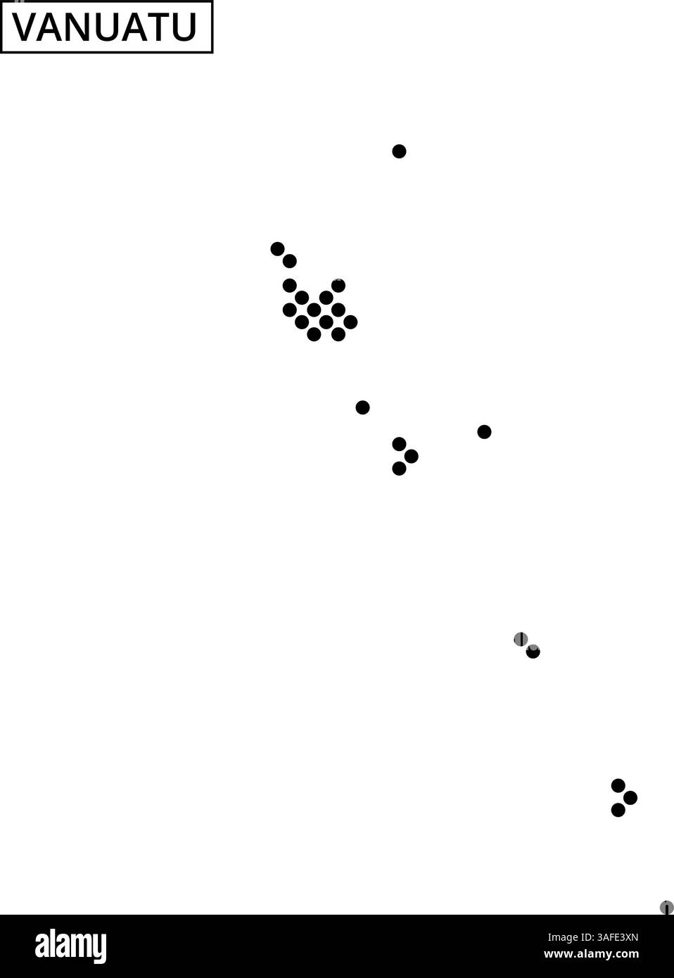 Map outline of Vanuatu highlights its islands and geographical features ...