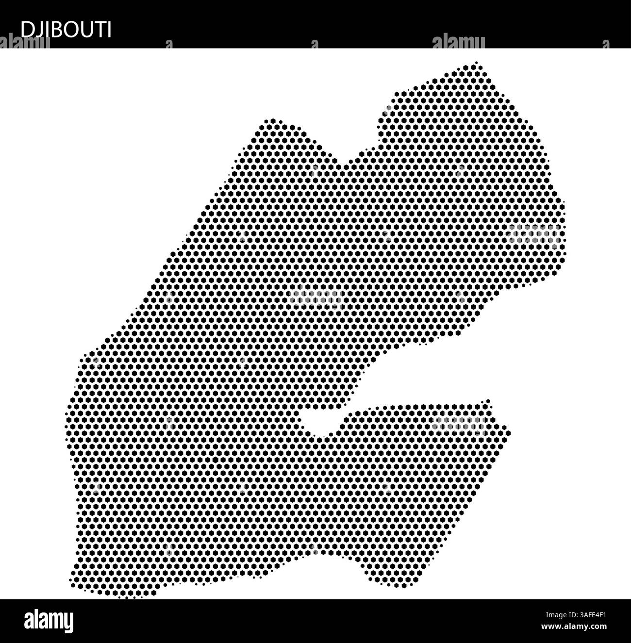 Detailed map of Djibouti showcasing its unique topographical features ...