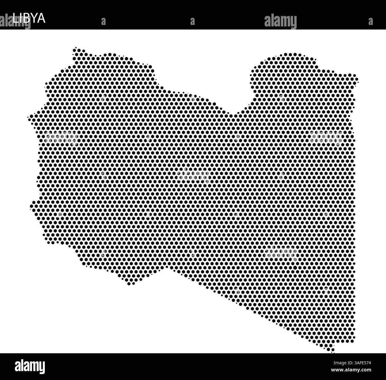 A detailed map outlining the geographical features of Libya ...