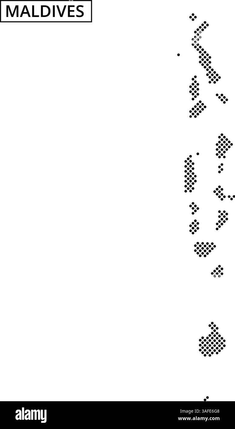 This design highlights the distinct shapes of the Maldives islands ...