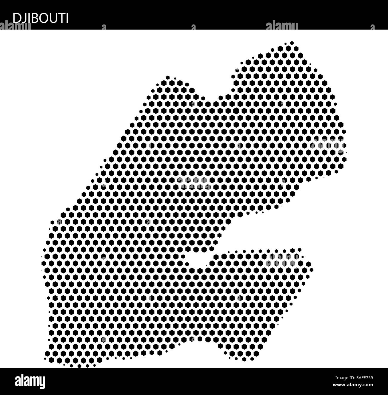 Detailed map of Djibouti showcasing its unique topographical features ...