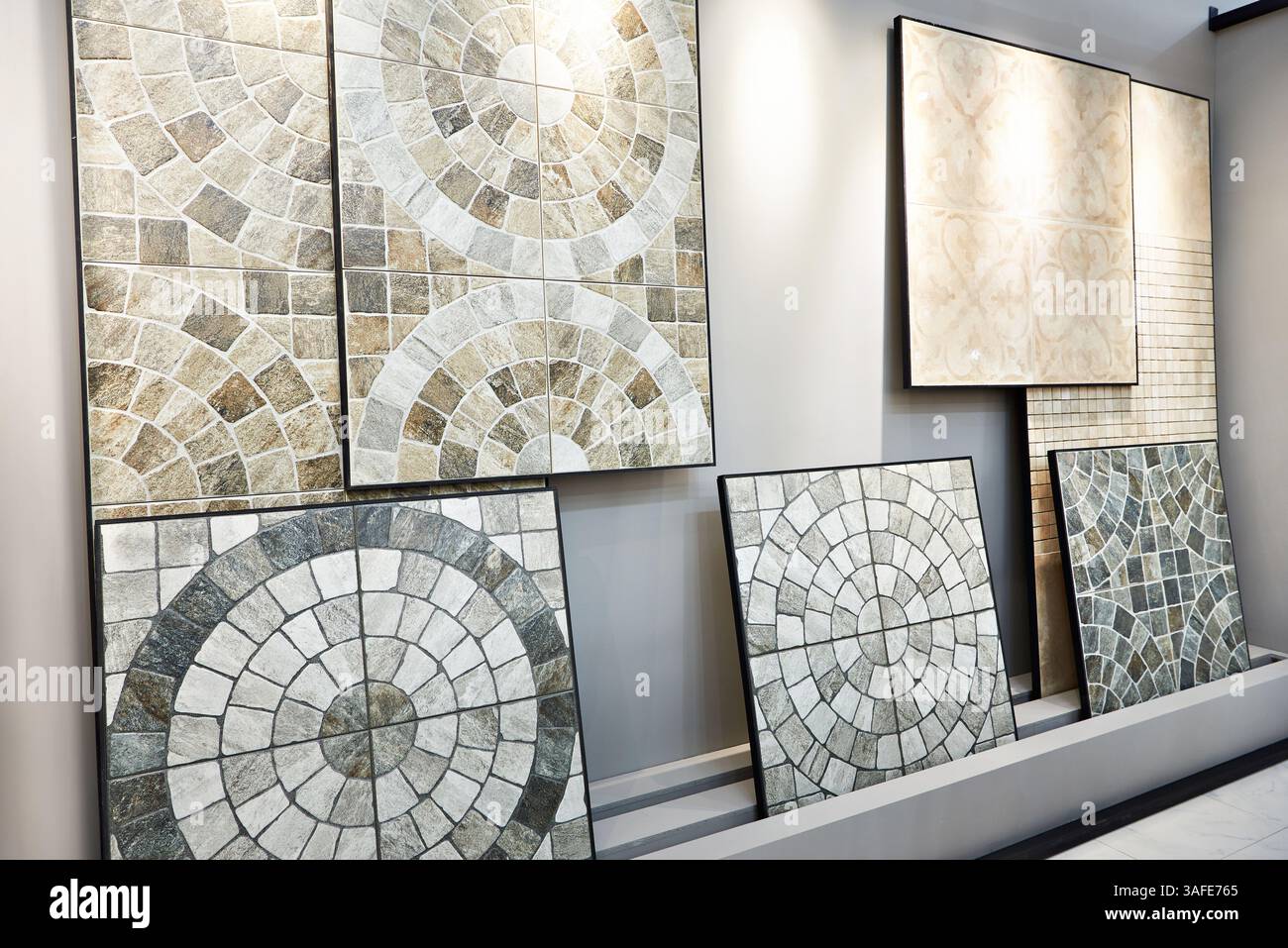 Large size ceramic tile collection in hardware store Stock Photo - Alamy