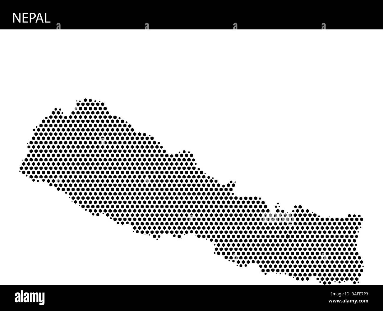A map of Nepal illustrating the country’s outline and geographic ...