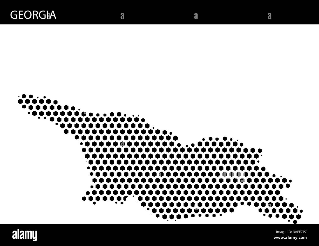 Artistic representation of Georgia's map using dots, showcasing the ...