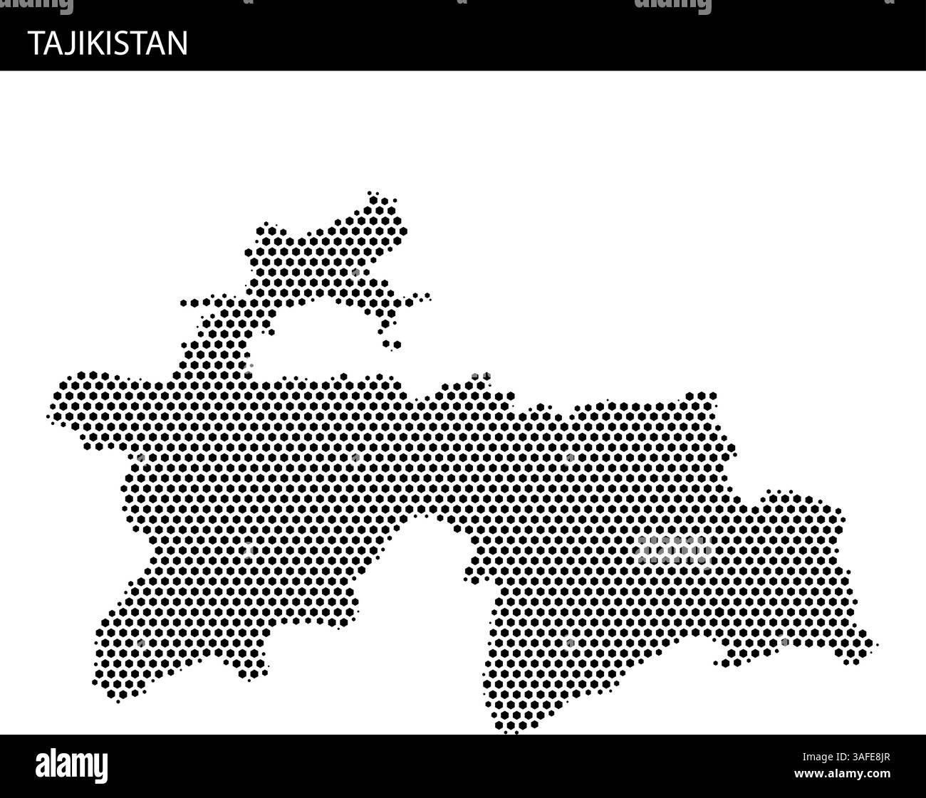 A detailed map of Tajikistan showcasing its geographical layout using ...