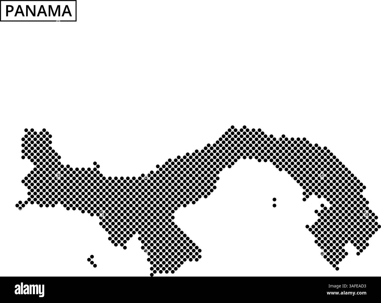 This graphic features a dotted representation of Panama's map ...