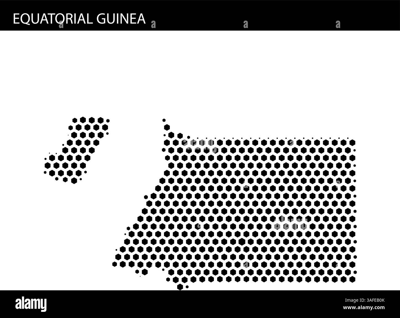 The graphic showcases the outline of Equatorial Guinea, emphasizing its ...