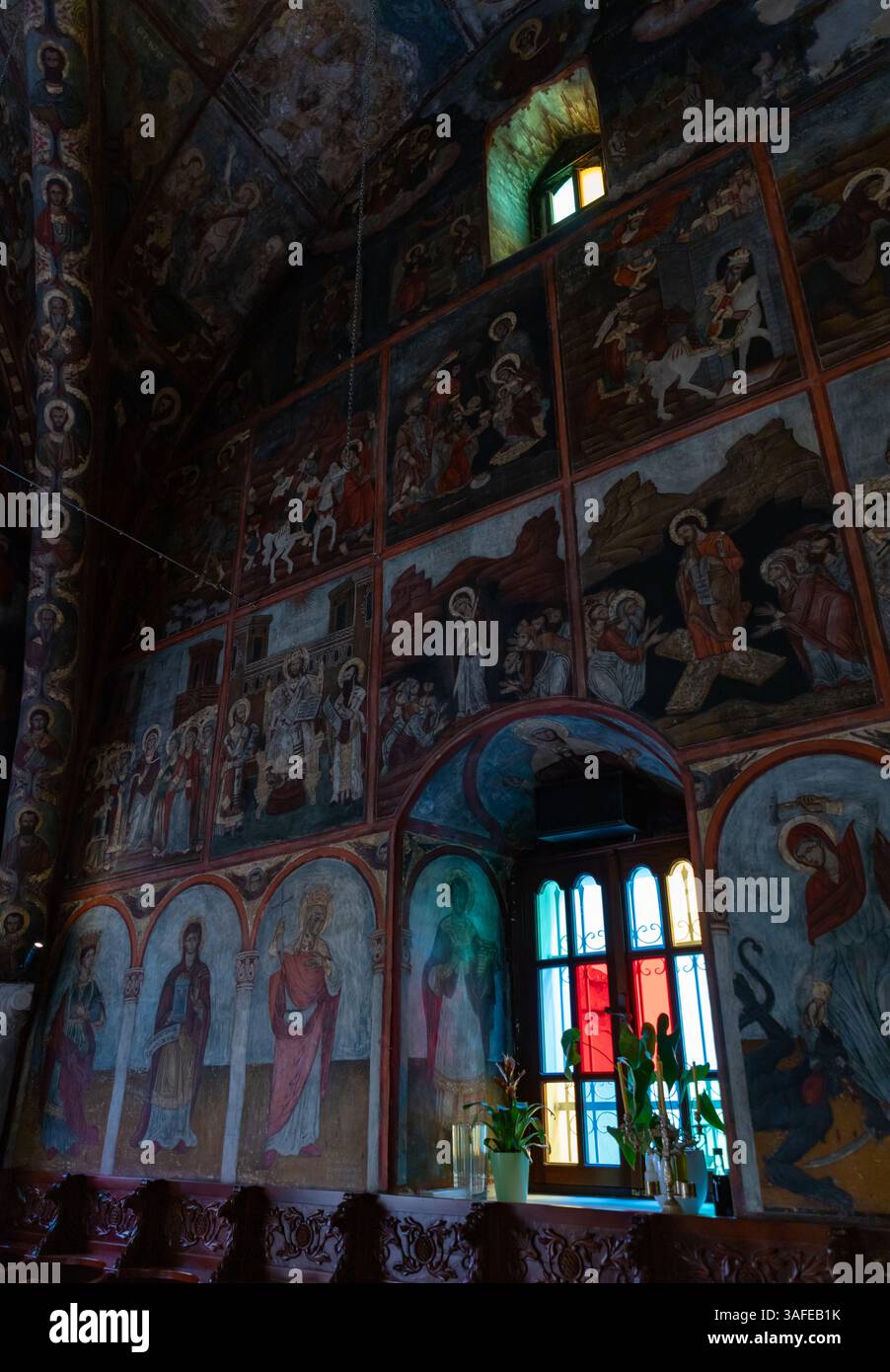 A picture of the interior of the Holy Monastery of the Taxiarch Michael ...