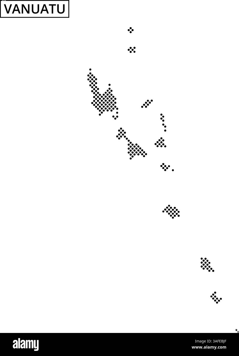 Map outline of Vanuatu highlights its islands and geographical features ...