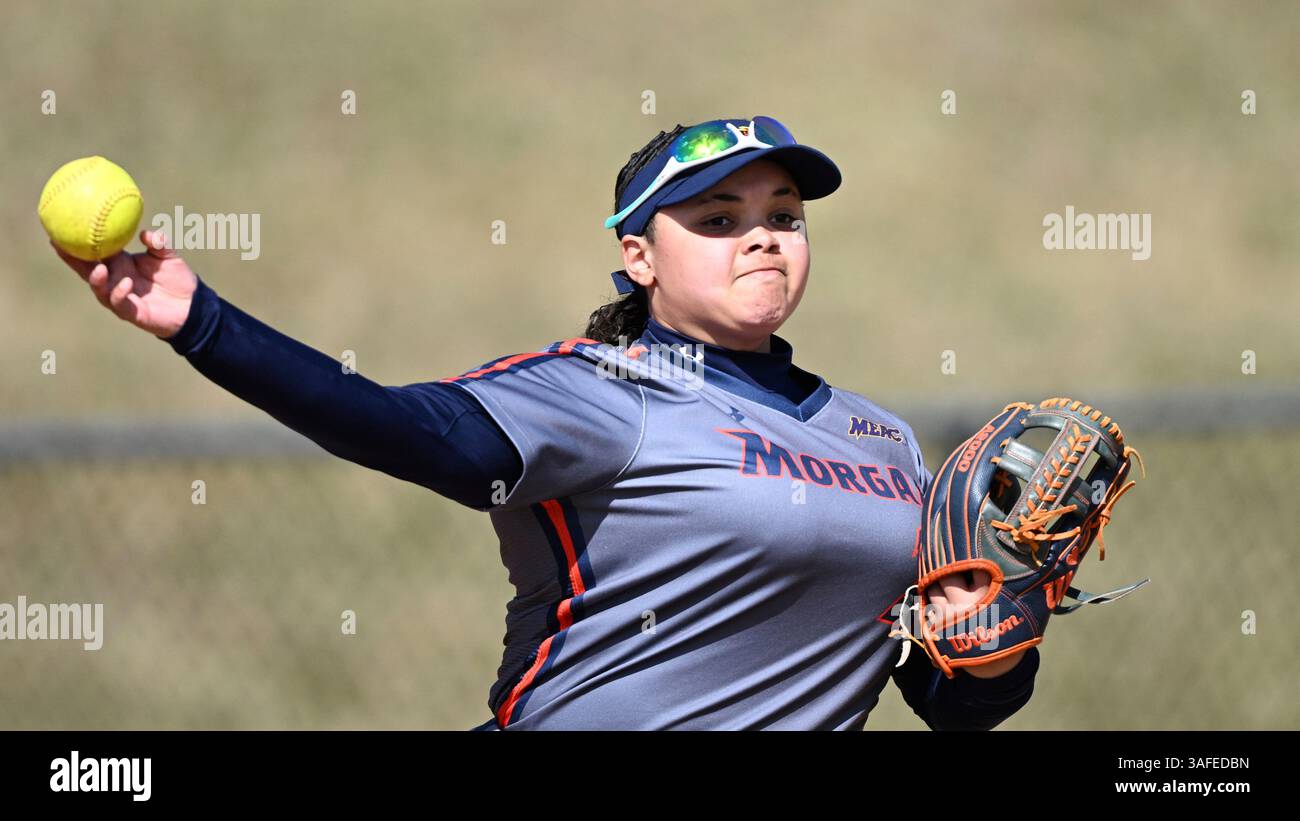 Morgan St third baseman Hunter Newman during an NCAA softball game on ...