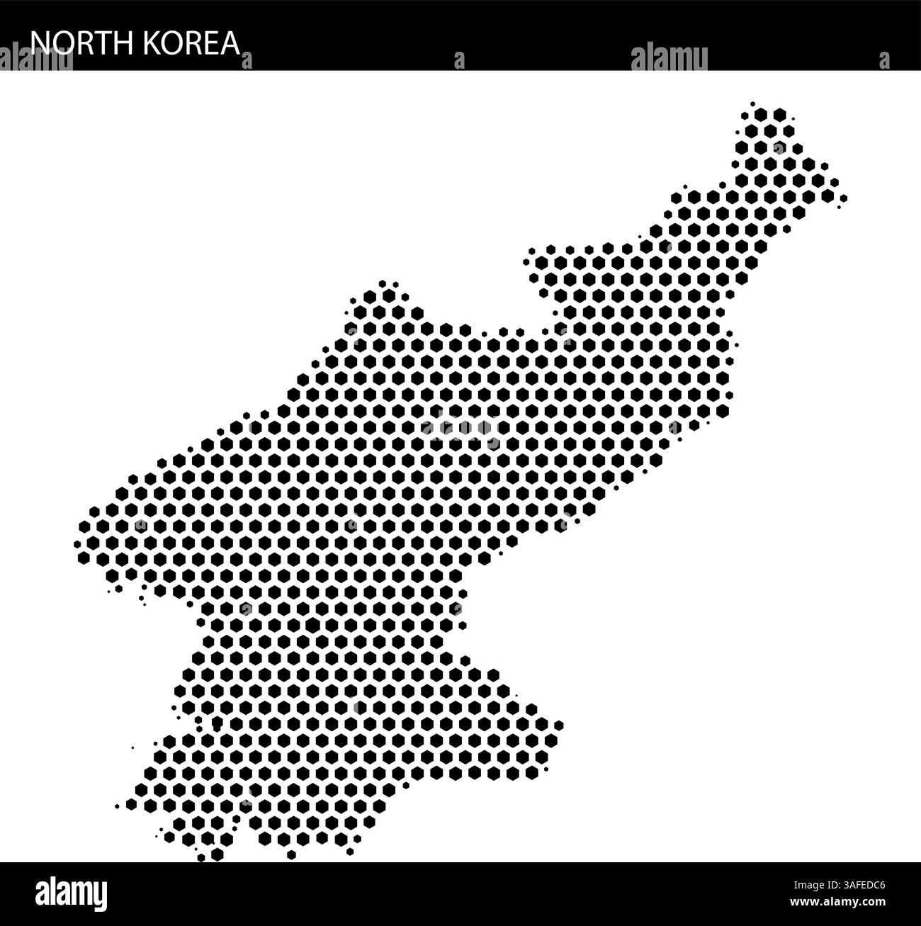 This visual displays a dot map of North Korea, highlighting its ...