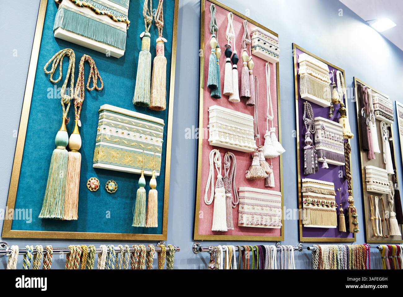 Interior detail curtain shop hi-res stock photography and images - Alamy
