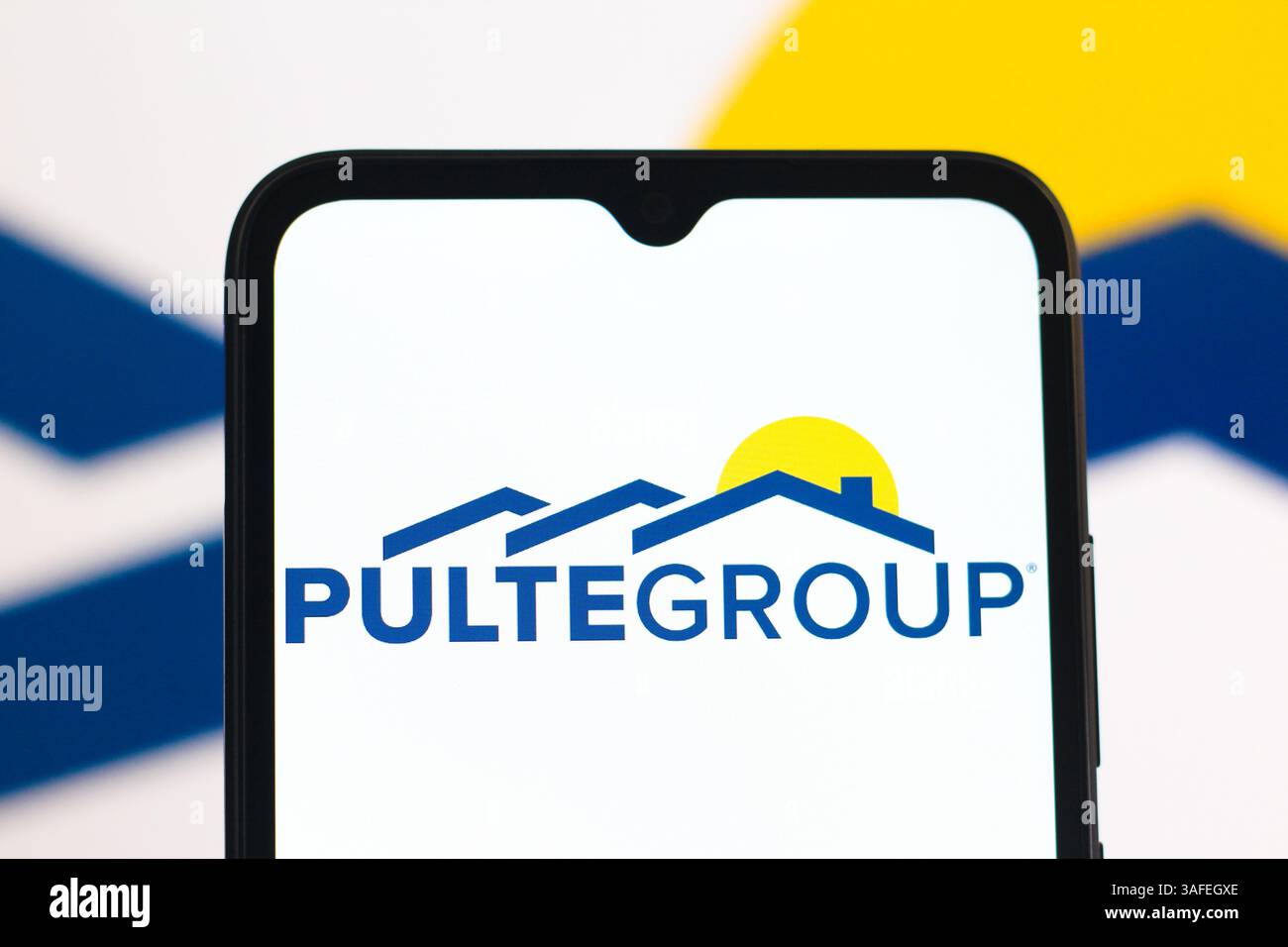 Canada. 07th Apr, 2025. In this photo illustration, the PulteGroup logo ...