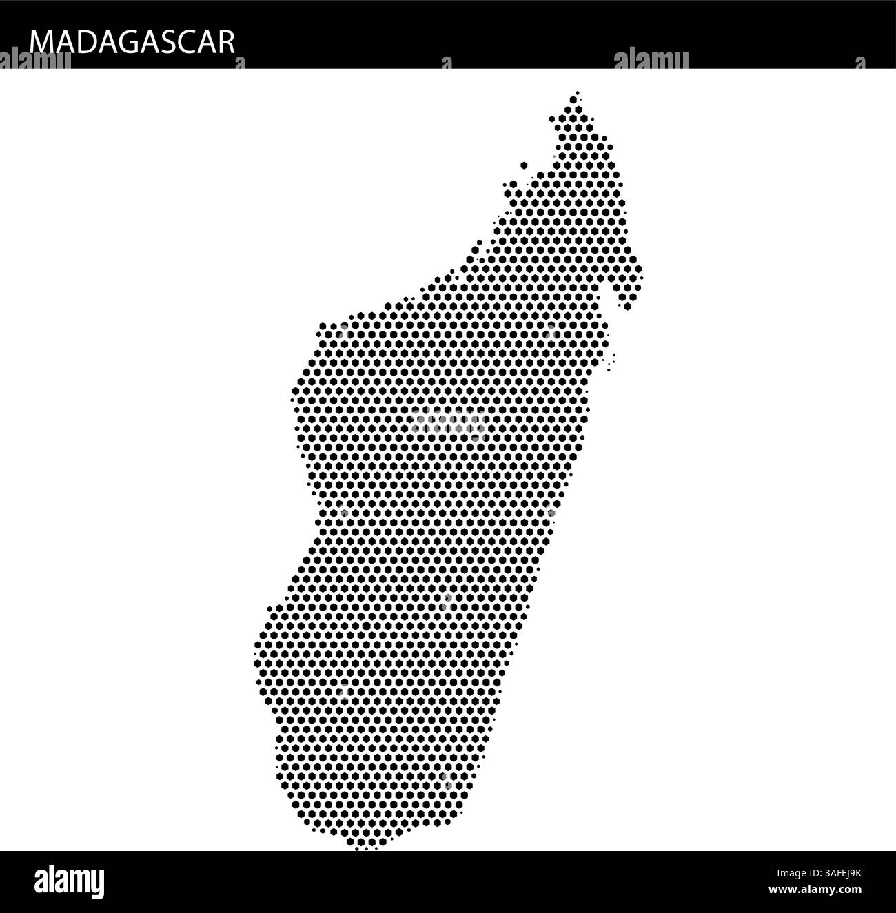 This striking artwork showcases the outline of Madagascar, emphasizing its unique shape and ...
