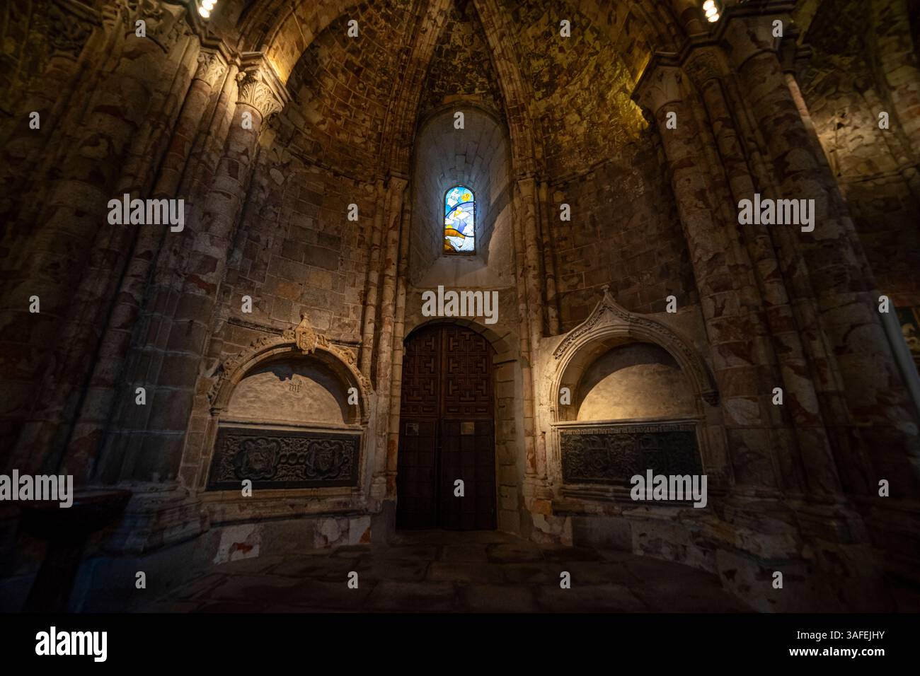 Avila Cathedral: A Blend of Gothic and Romanesque Elements Stock Photo ...