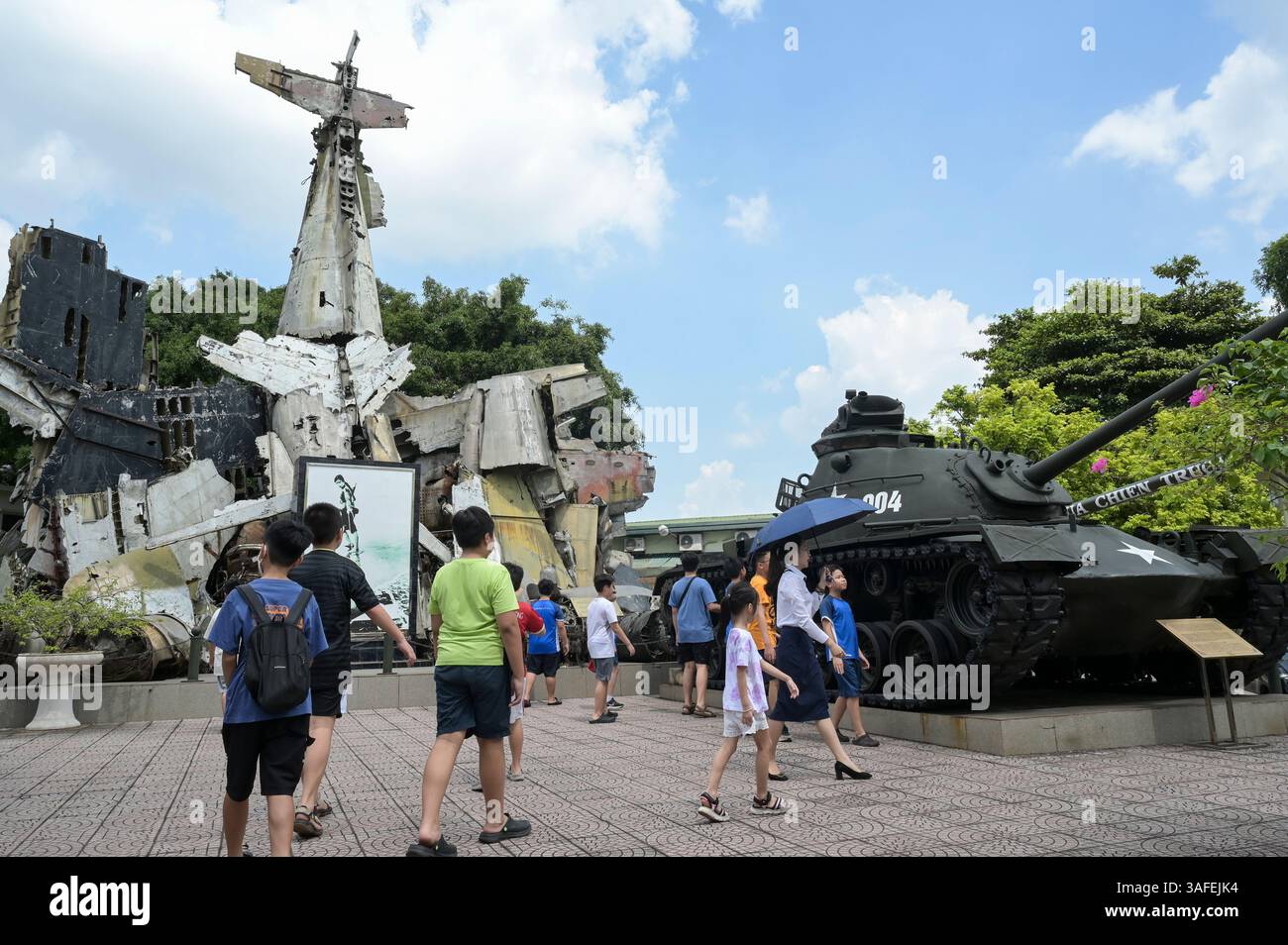 VIETNAM, Hanoi, Military Museum, military equipment and war scrap from ...