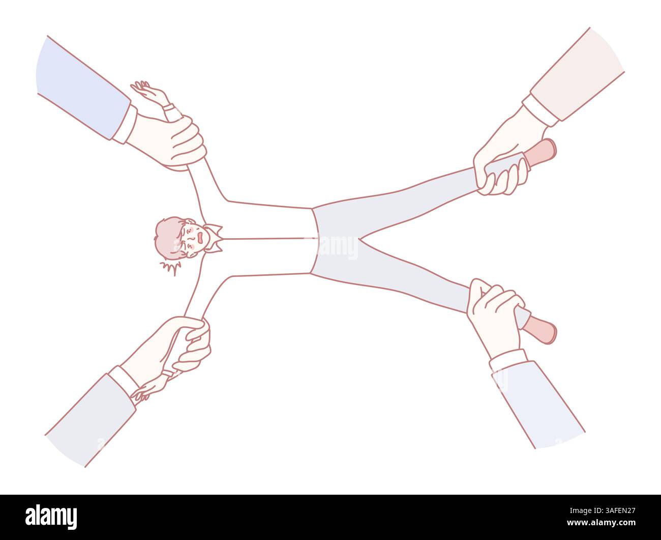 This visual metaphor illustrates the ongoing struggle of an individual ...