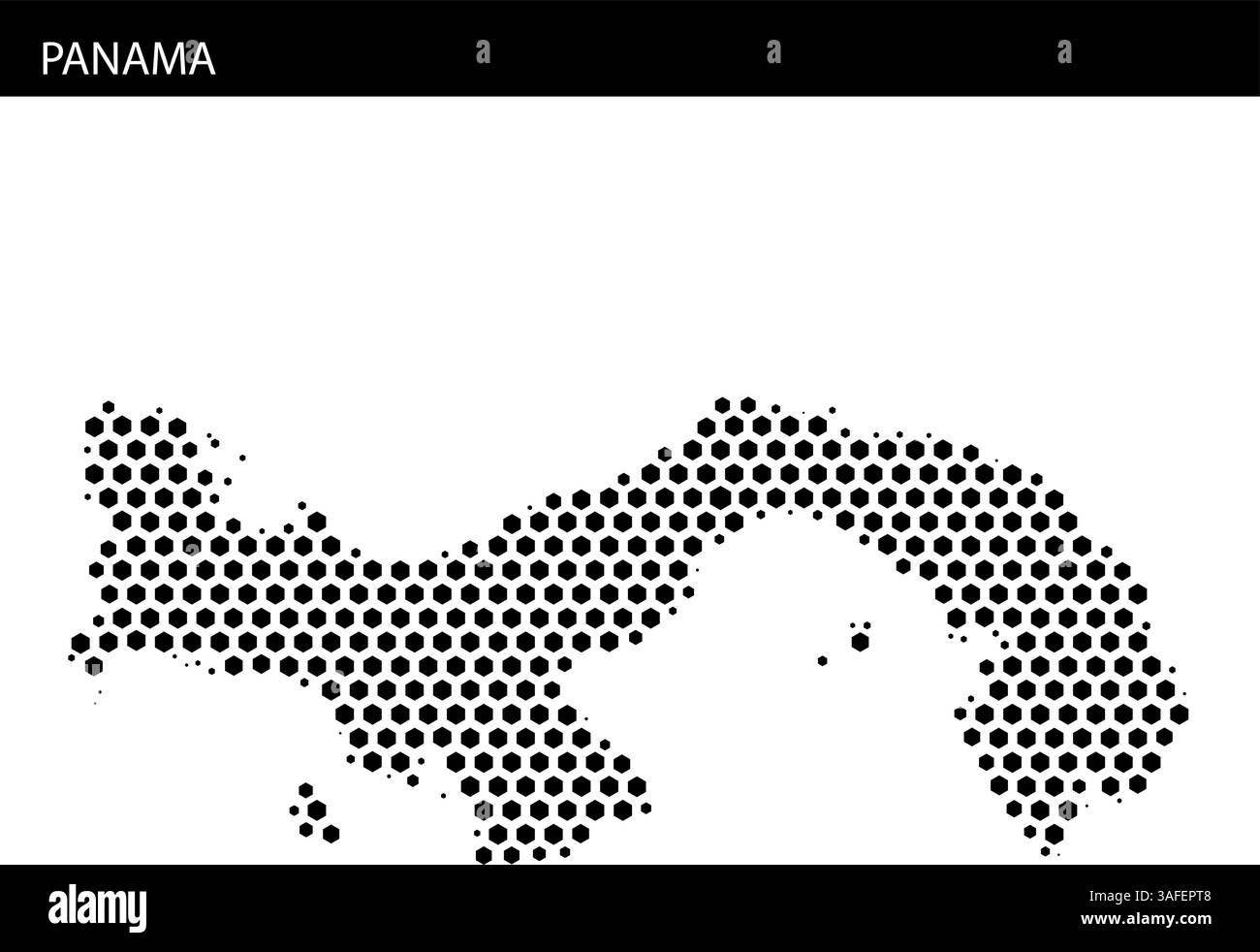 This graphic features a dotted representation of Panama's map ...