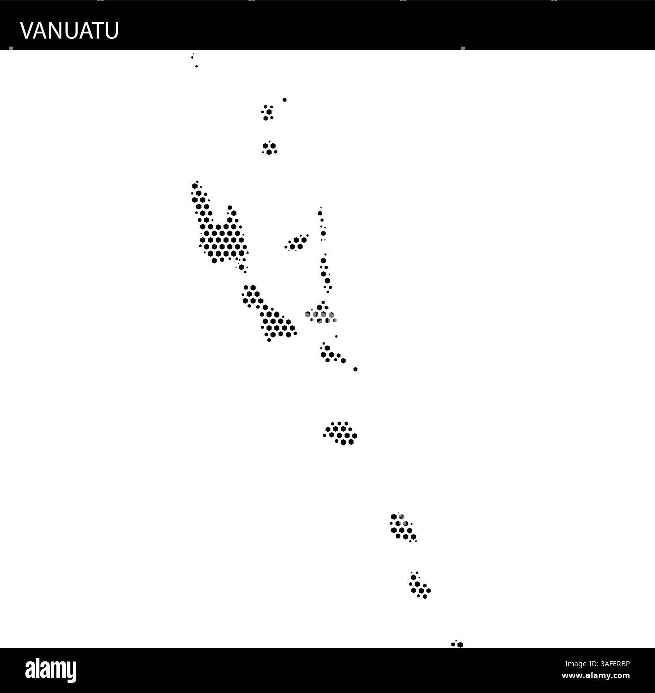 Map outline of Vanuatu highlights its islands and geographical features ...