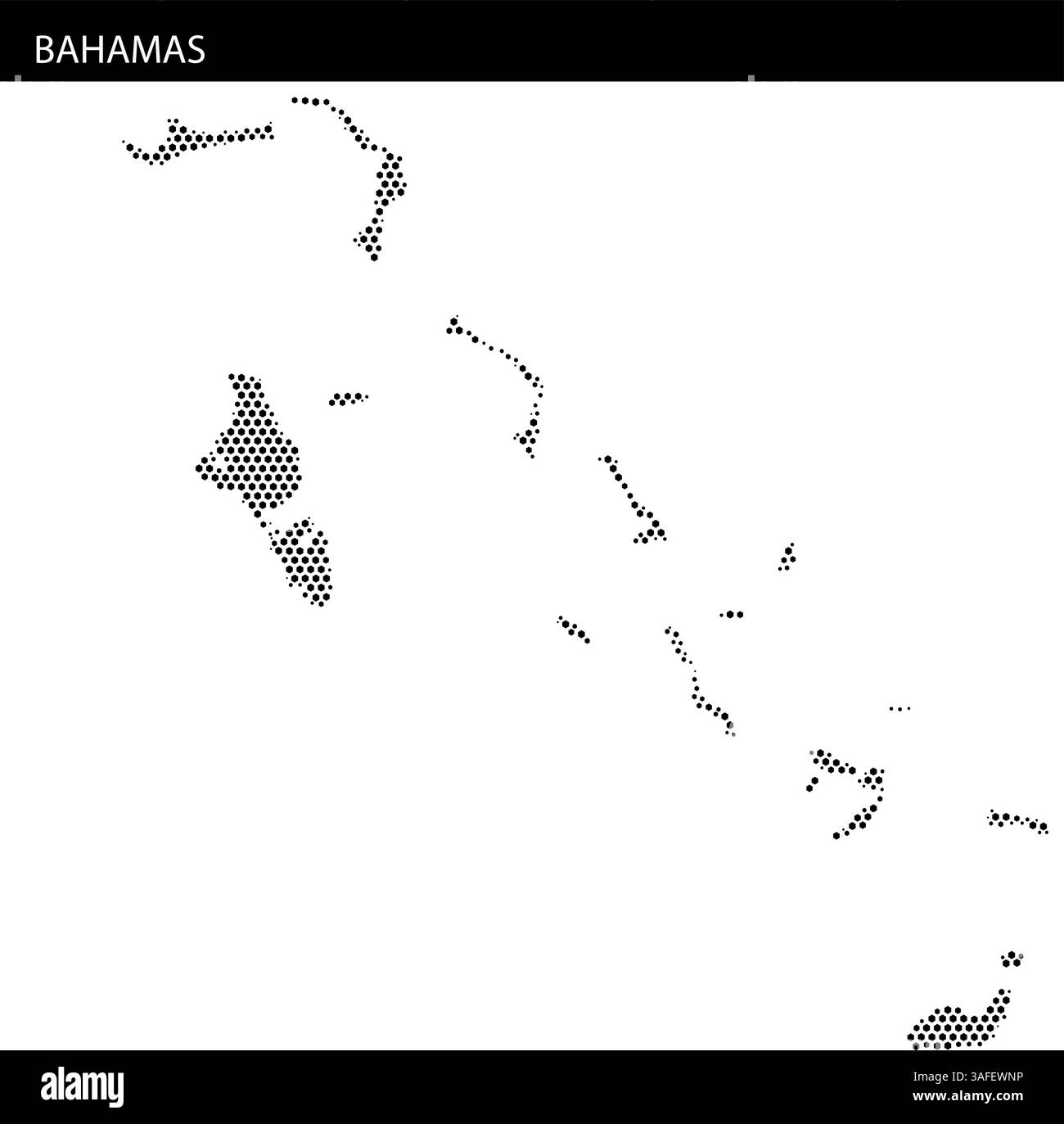 The outline map depicts the Bahamas, highlighting its islands and ...