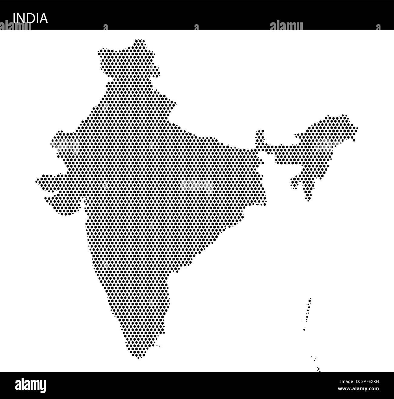 This visual features a dotted representation of India's geographical ...